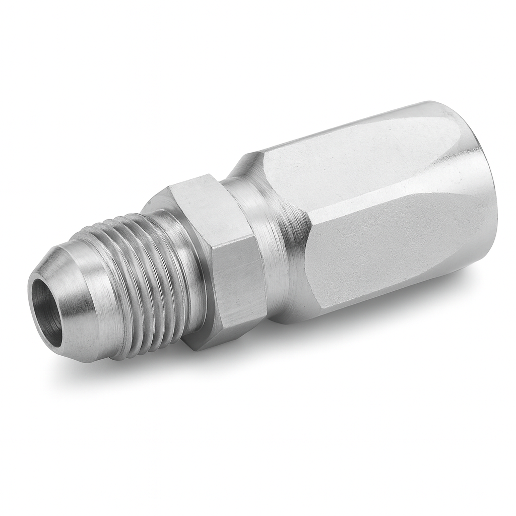 100R7 Reusable Hydraulic Fitting (1/2" Hose x 1/2" Male JIC)