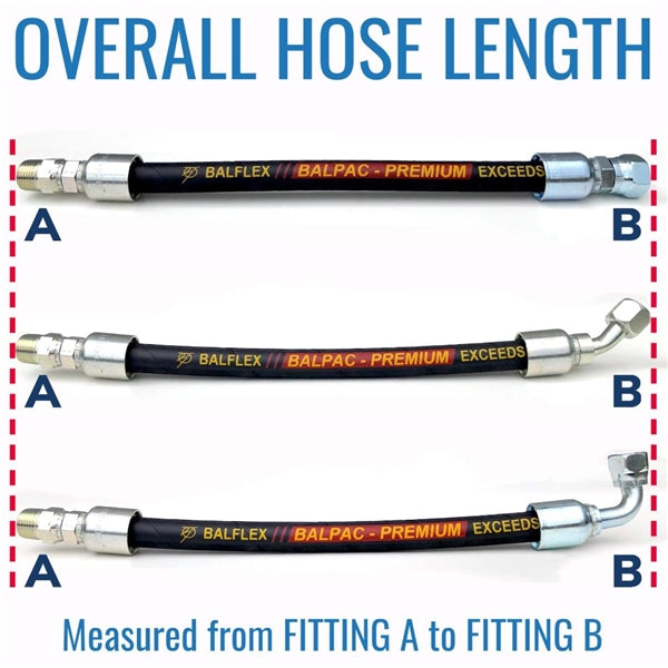 Hydraulic Hose Assemblies Gates 1/4" 4PROV 400 Bar Hose Assembly With